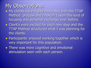 TTAP Method with People Diagnosed with Asberger’s Syndrome | PPT