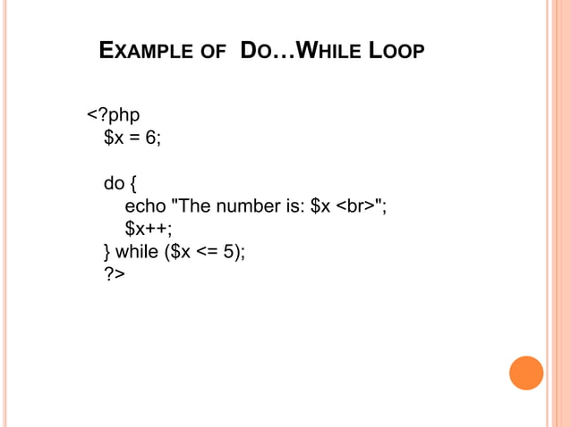 Statements and Conditions in PHP | PPTX | Programming Languages | Computing