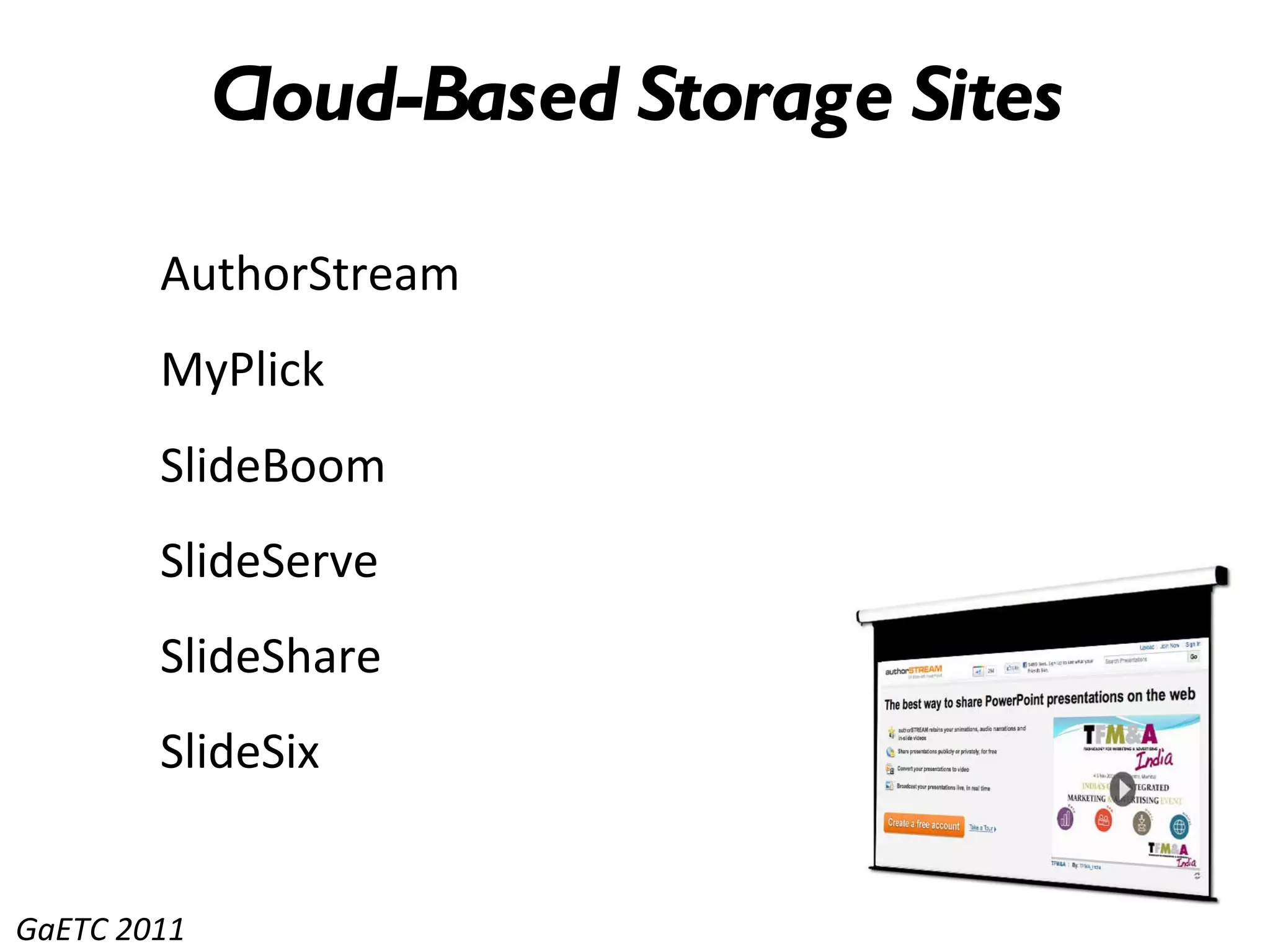 Web Based presentation tools | PPT