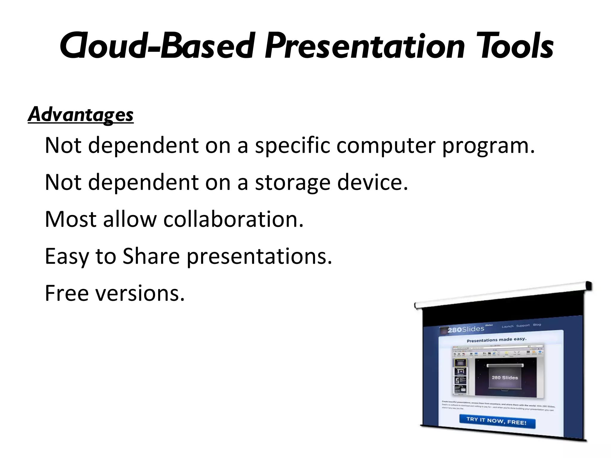 Web Based presentation tools | PPT