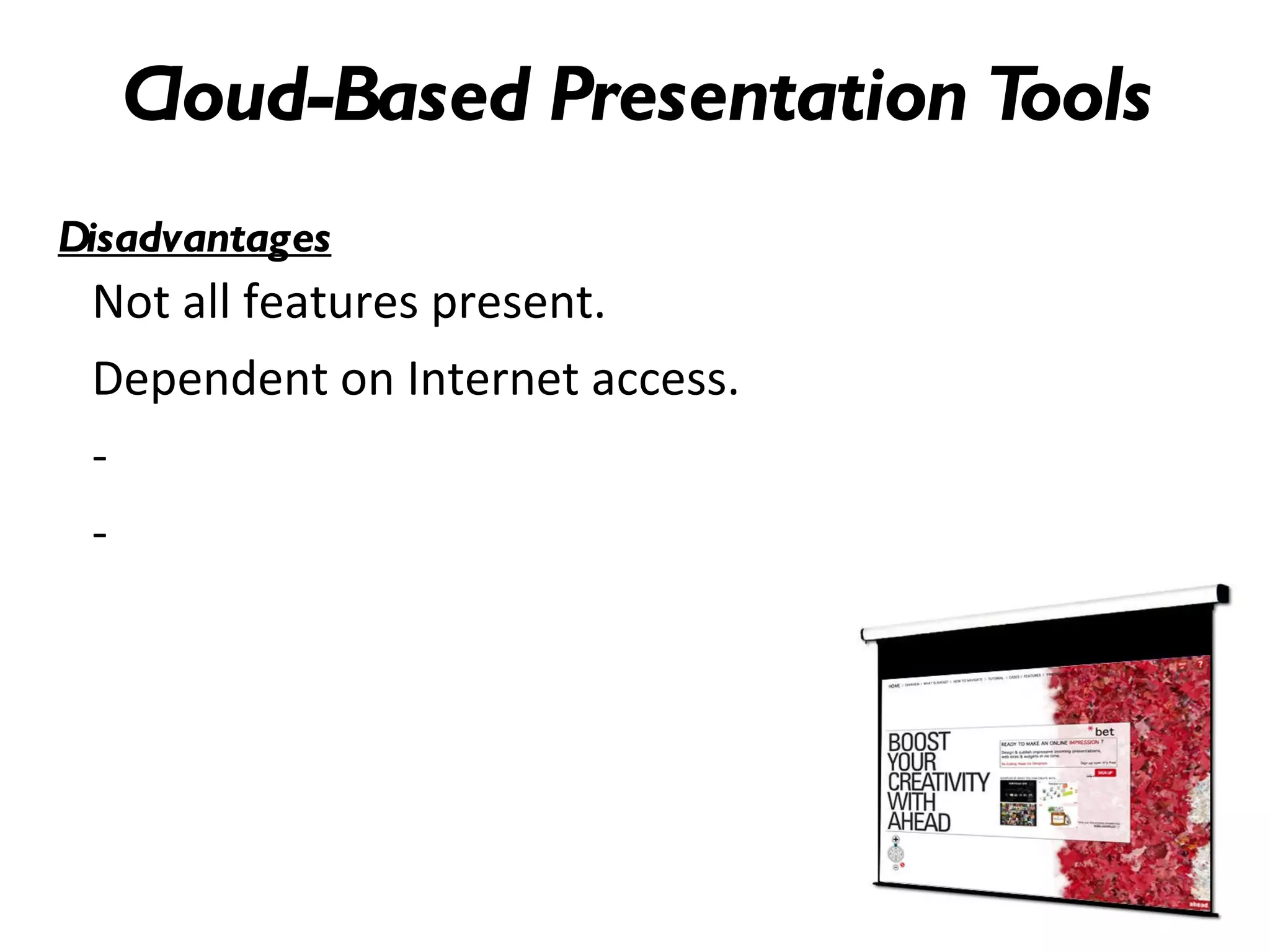 Web Based presentation tools | PPT