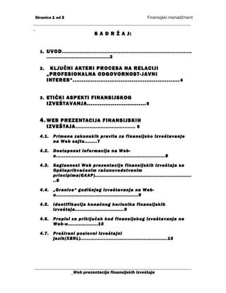 Web prezentacija finansijskih izvestaja | PDF