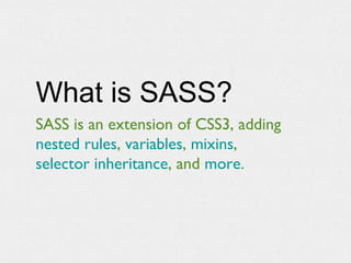 Working with SASS/Compass and Zurb Foundation | PPT