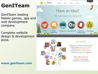 GenITeam Web Portfolio | PPTX