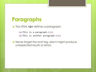 HTML - part 1 | PPT