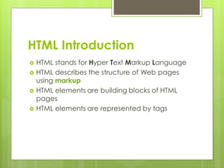 HTML - part 1 | PPT