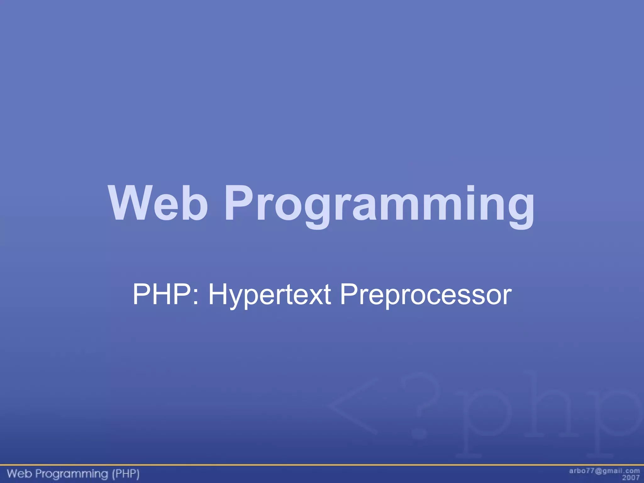 Web programming - Bagian 1 | PPT