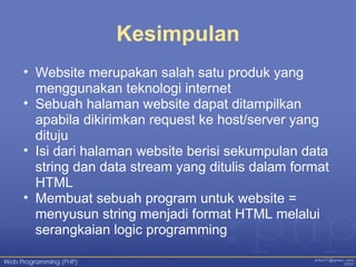 Web programming - Bagian 1 | PPT
