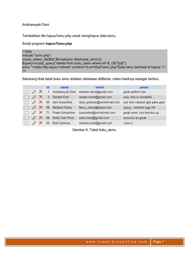 Web Programming - DB Buku Tamu | PDF