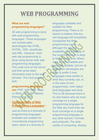 Web programming by kiran and team | PDF