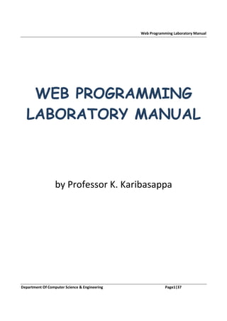 WEB LAB MANUAL | PDF