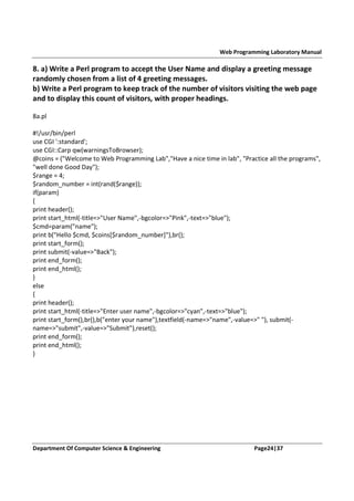 Web programming manual