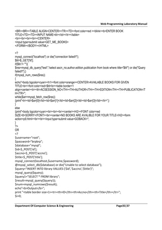 Web programming manual | PDF