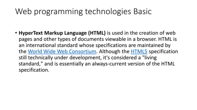 Web programming technologies | PPT