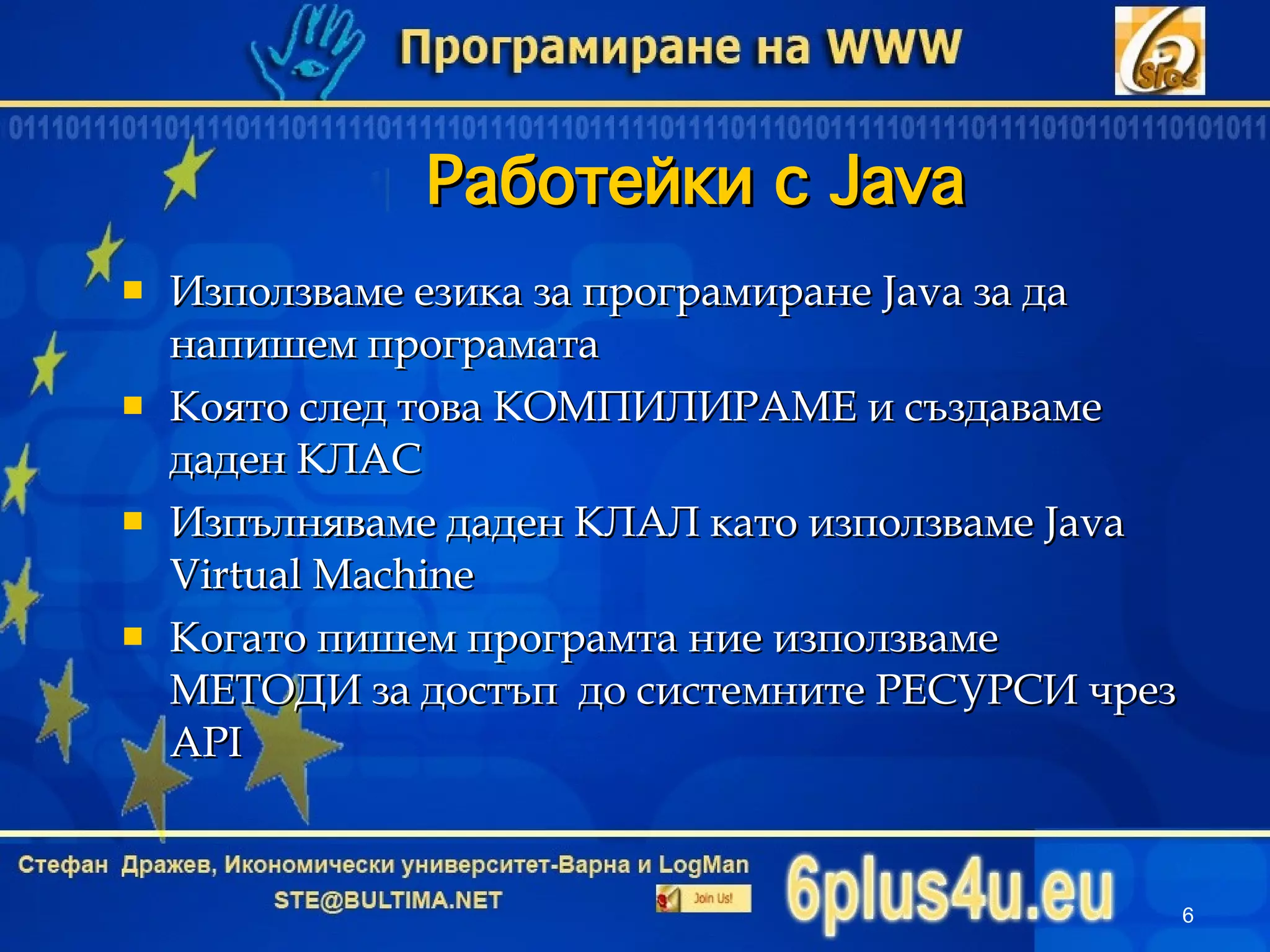Programming With Java Intro Ppt