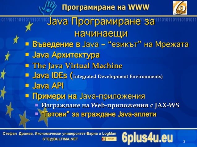 Programming With Java Intro Ppt