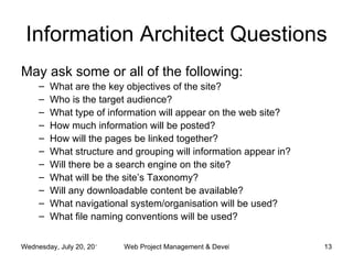 Web project management | PPT