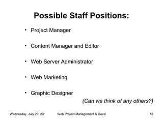 Web project management | PPT