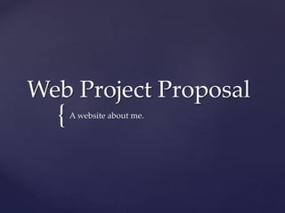 Web Project Proposal | PPTX
