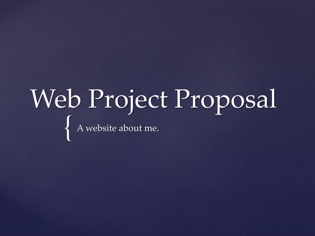 Web Project Proposal | PPTX