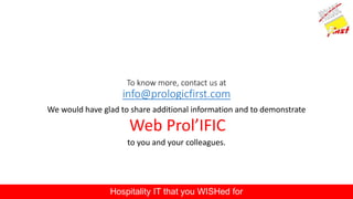 Web Prol'IFIC - Materials, Costing and Accounting Software for hotels ...