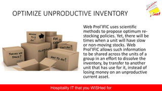 Web Prol'IFIC - Materials, Costing and Accounting Software for hotels ...