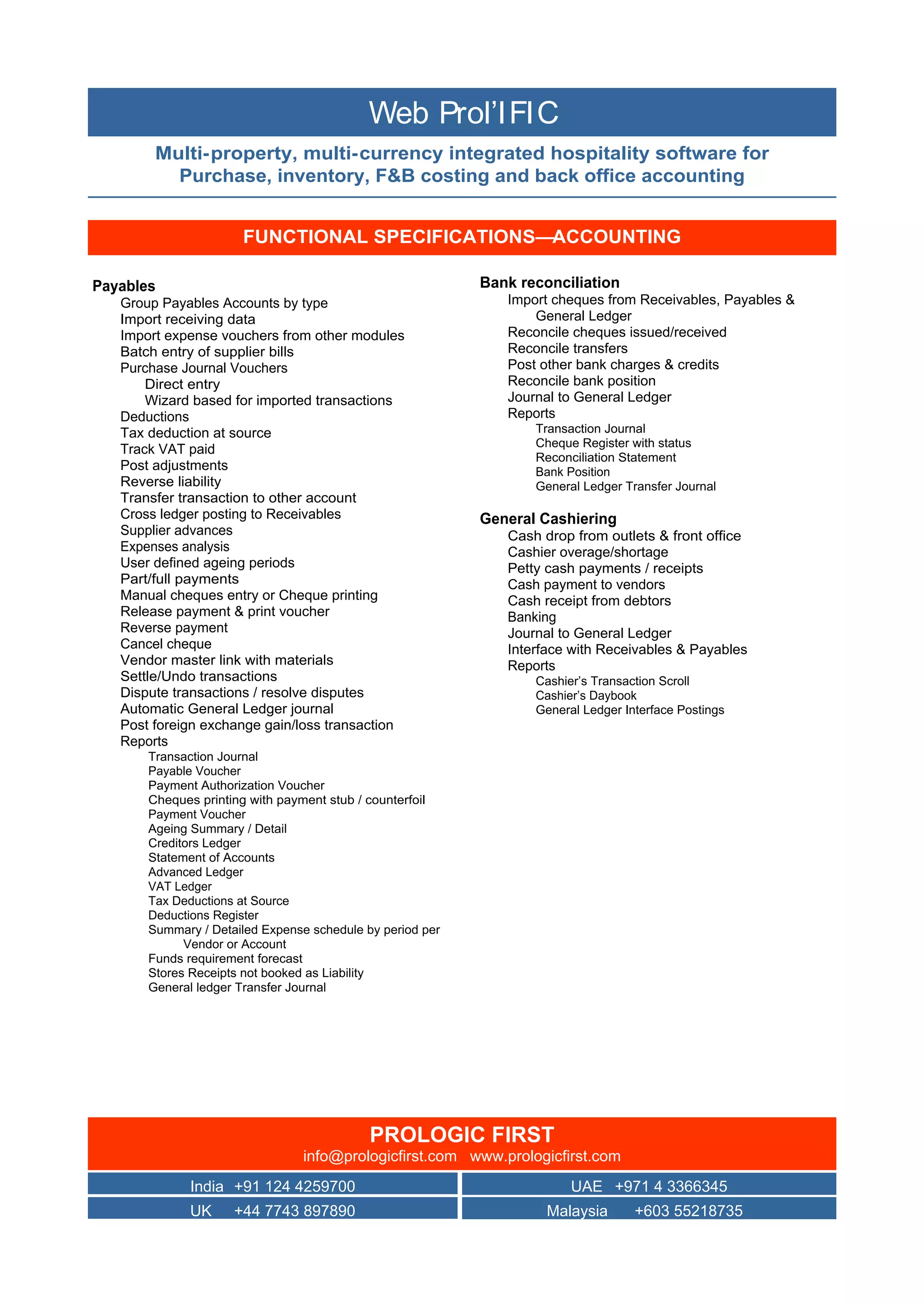 Web prol'ific (Back office management) | PDF