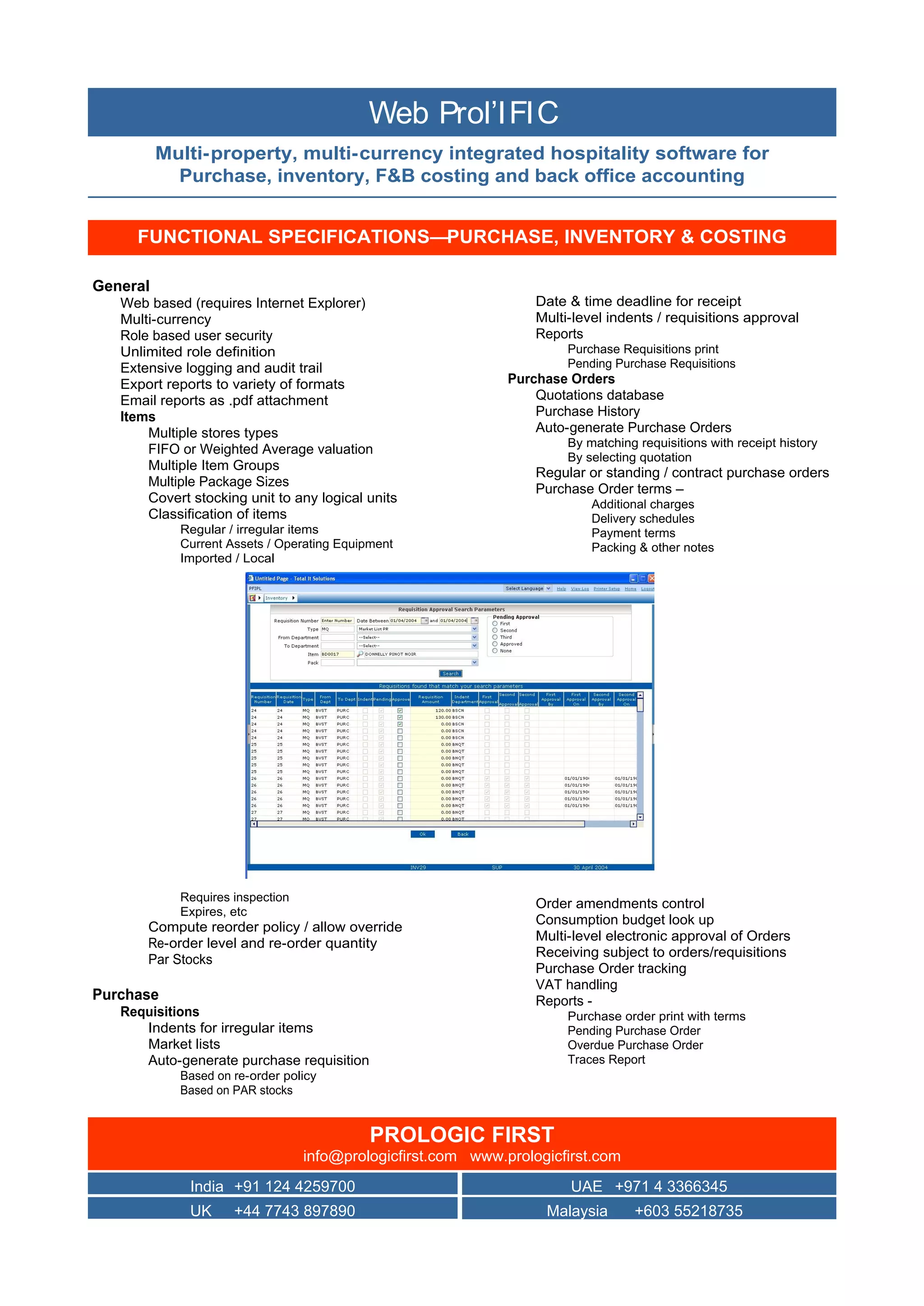 Web prol'ific (Back office management) | PDF