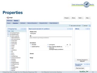 Integration of Web Protégé into DBpedia | PPT