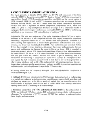 Web Protocol Future (QUIC/SPDY/HTTP2/MPTCP/SCTP) | PDF