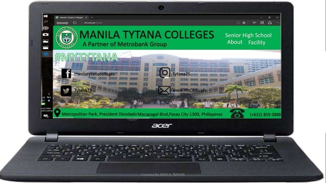 Web Prototype for Manila Tytana College - ABM Strand | PPT