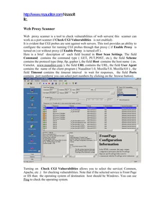 Nsauditor Web Proxy Scanner | PDF | Free Download