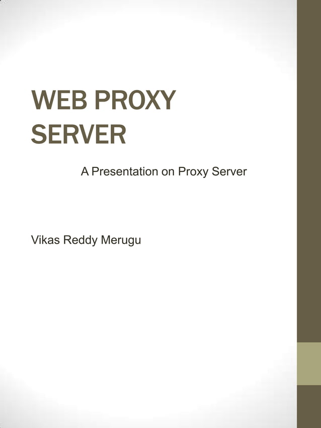 Web proxy server | PDF