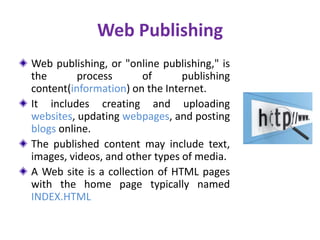 Web publishing | PPTX