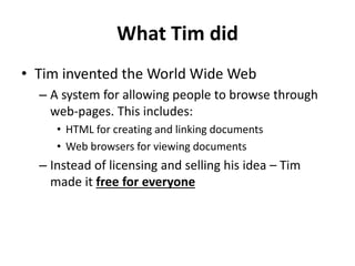 A Brief History of Web publishing (from HTML to WordPress) | PPTX