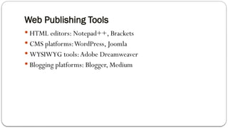 Introduction to Web Publishing for Beginners | PPTX
