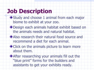 Webquest: Zoo Exhibit Design | PPT