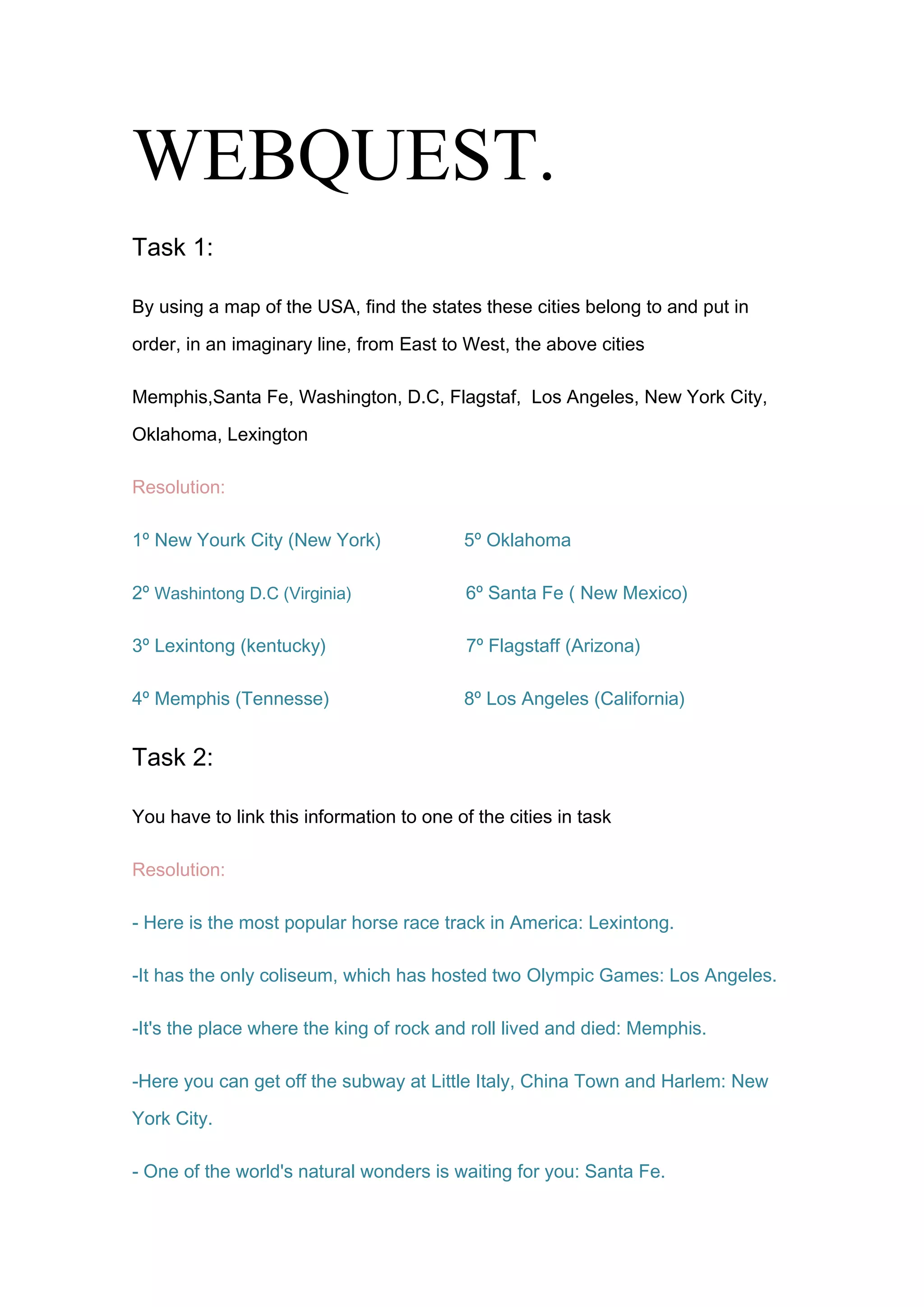 Webquest | DOCX