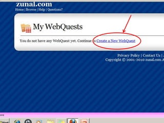 Creating a Zunal Webquest | PPTX