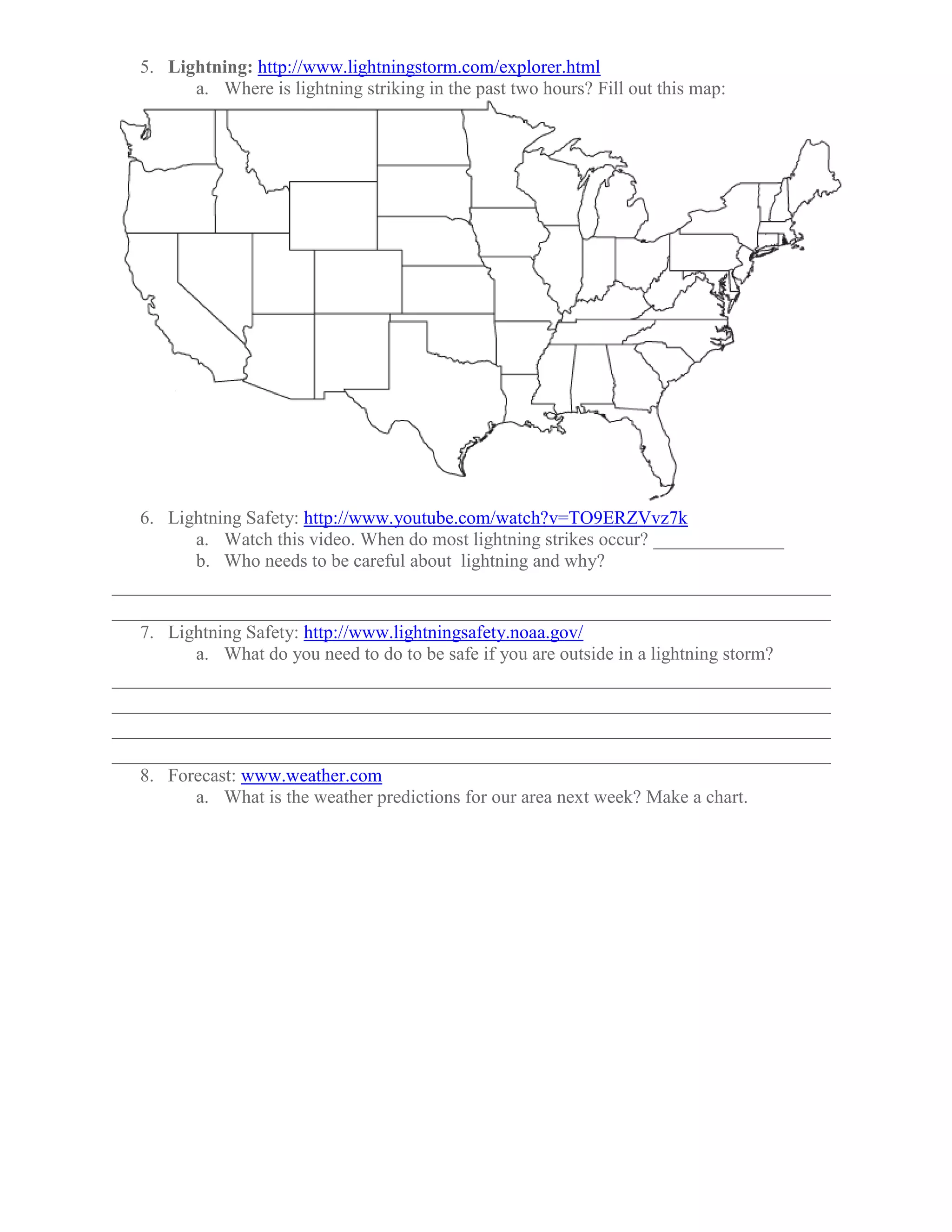 Webquest - Weather | PDF
