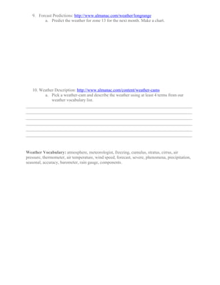 Webquest-Weather | PDF | Weather | Science
