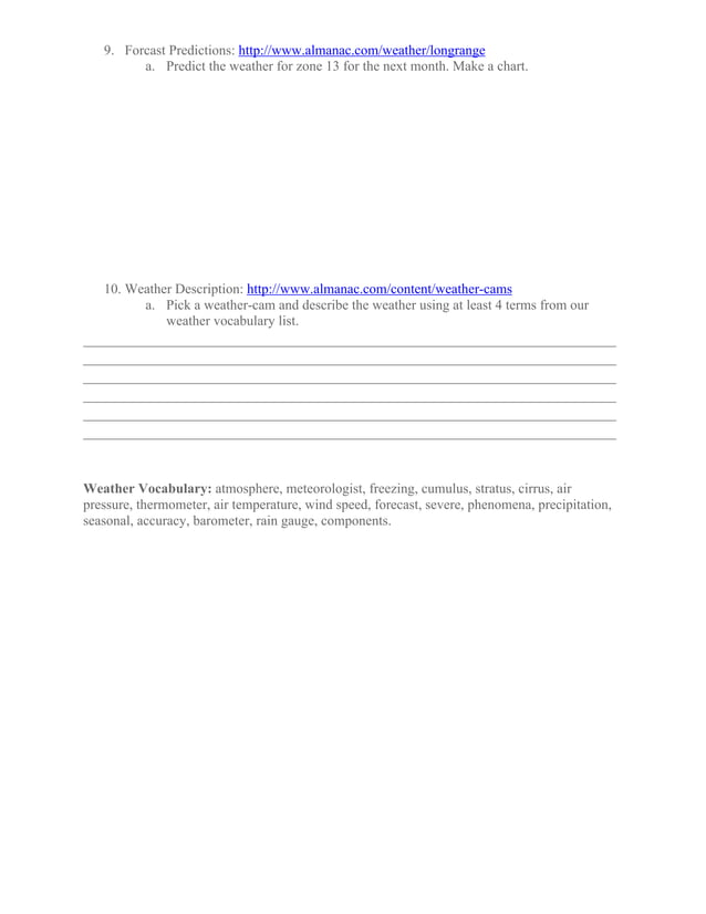 Webquest-Weather | PDF | Weather | Science