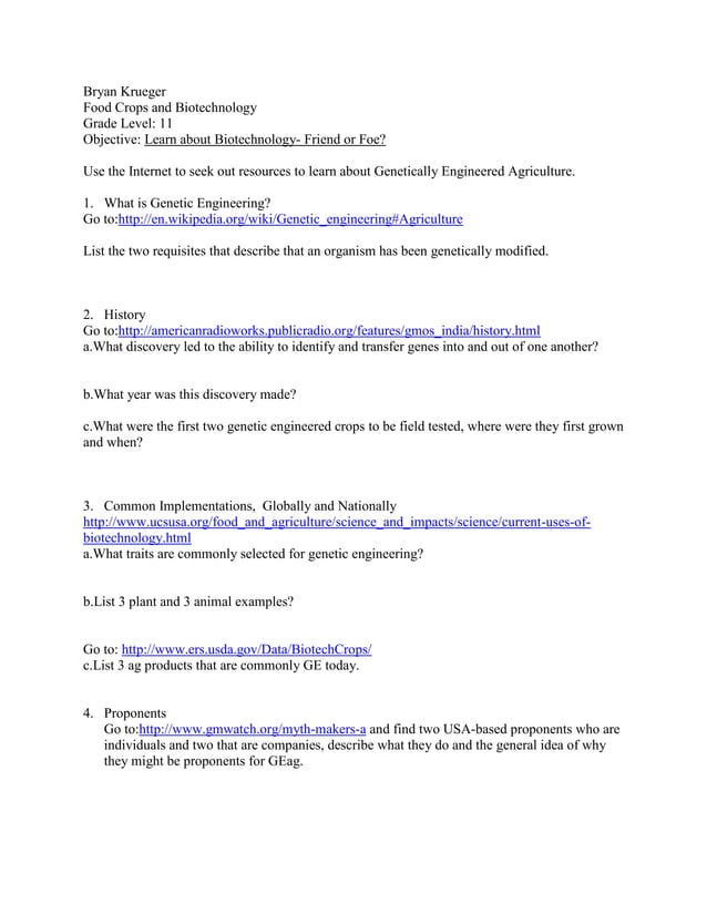 Webquest | DOCX | Agriculture | Industries