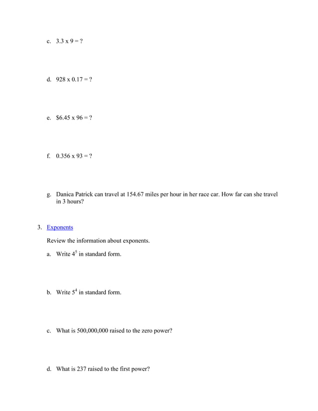 Scientific Notation Webquest | PDF
