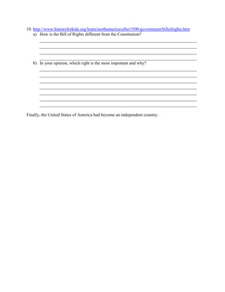 American Revolution Webquest | DOCX