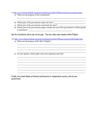 American Revolution Webquest | PDF