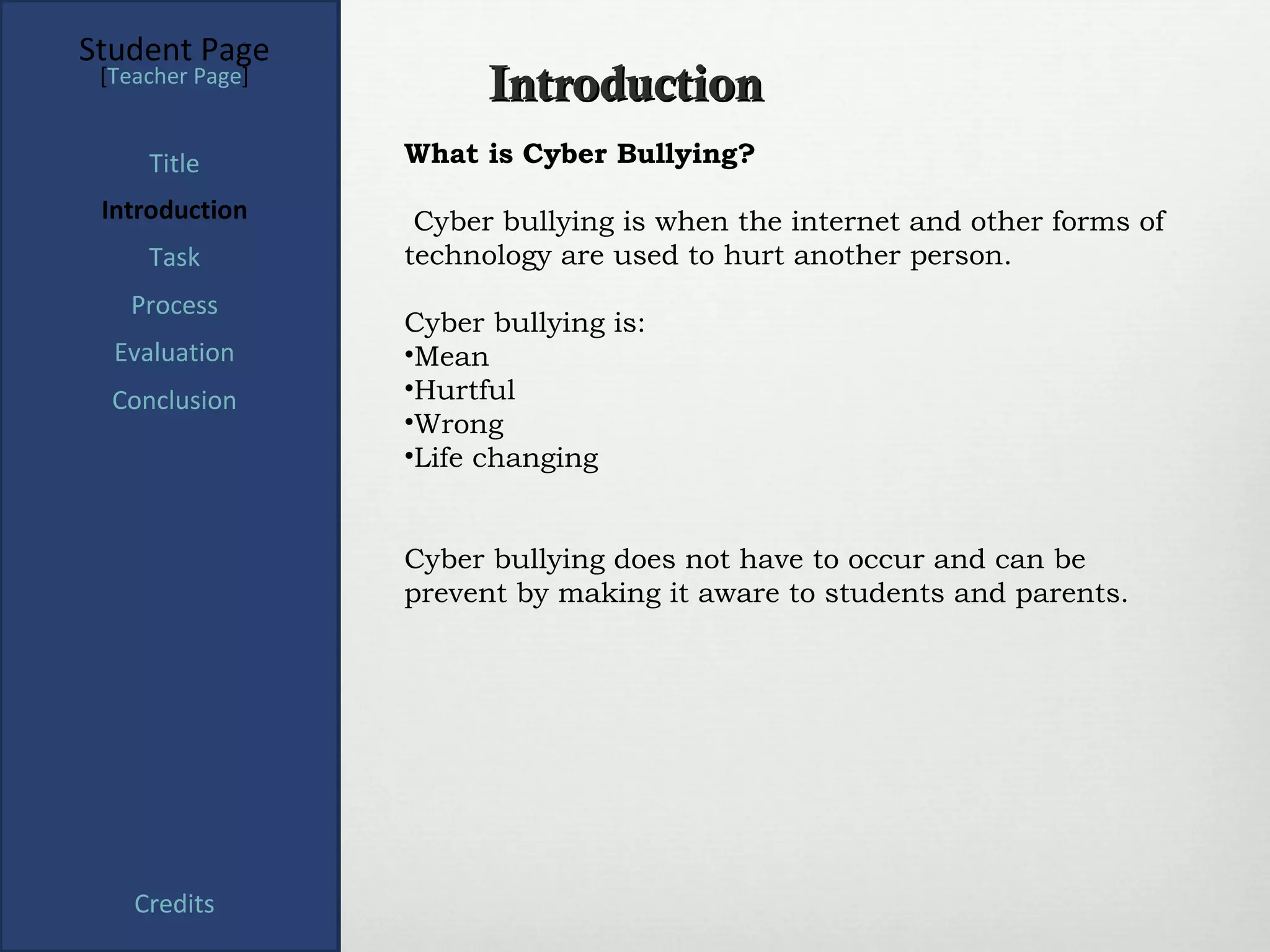 Webquest on Cyber Bullying | PPT