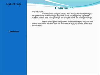 Jeopardy en Espanol WebQuest | PPT