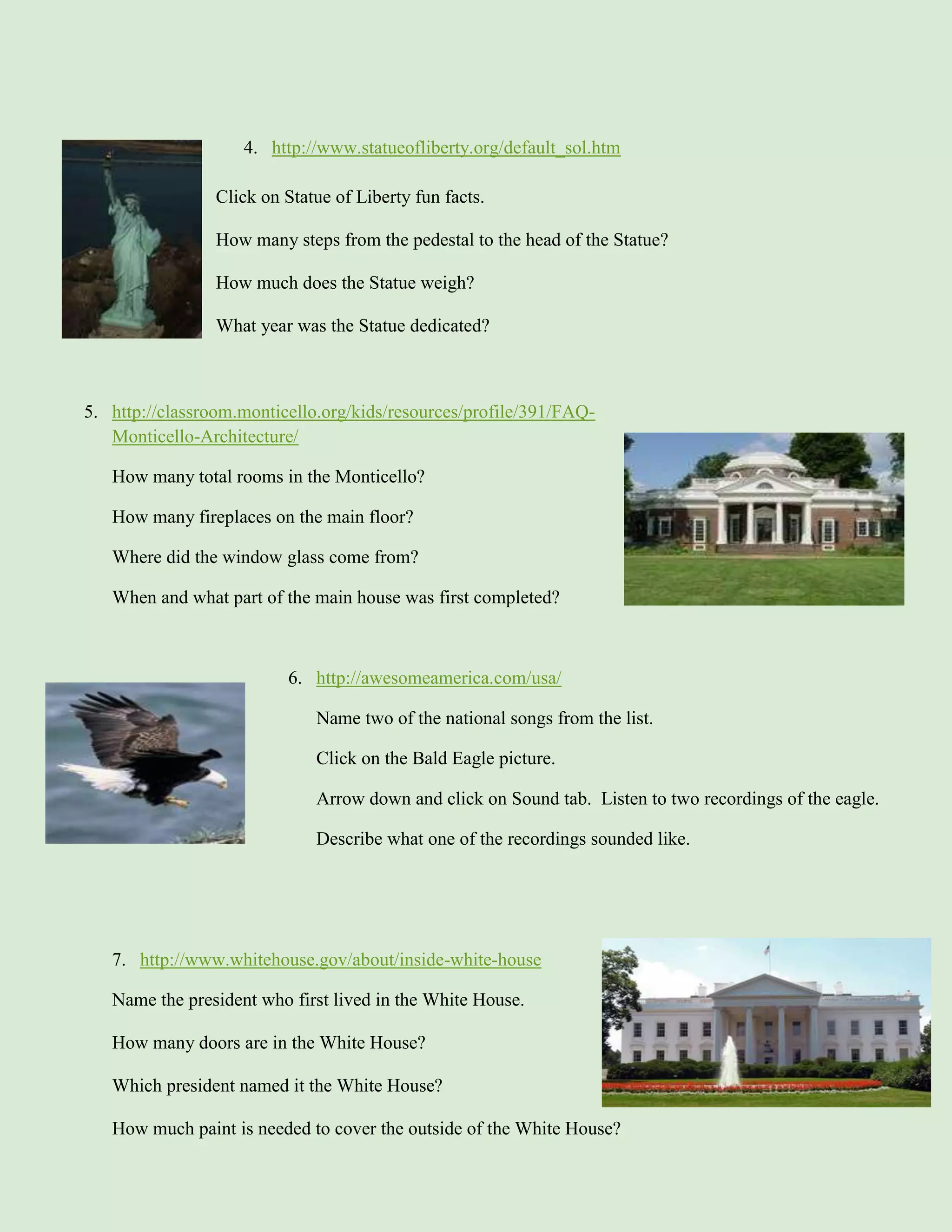 US Landmarks Webquest | DOCX