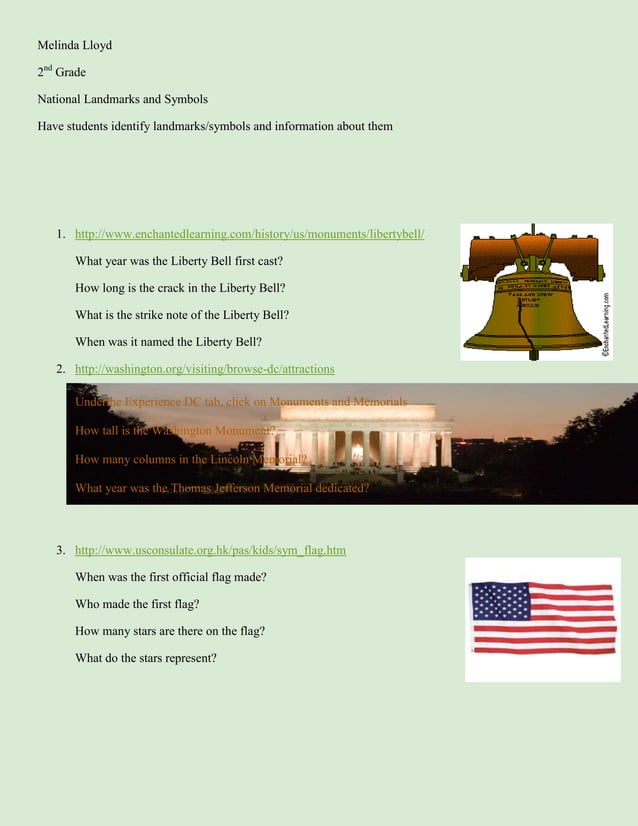 US Landmarks Webquest | DOCX